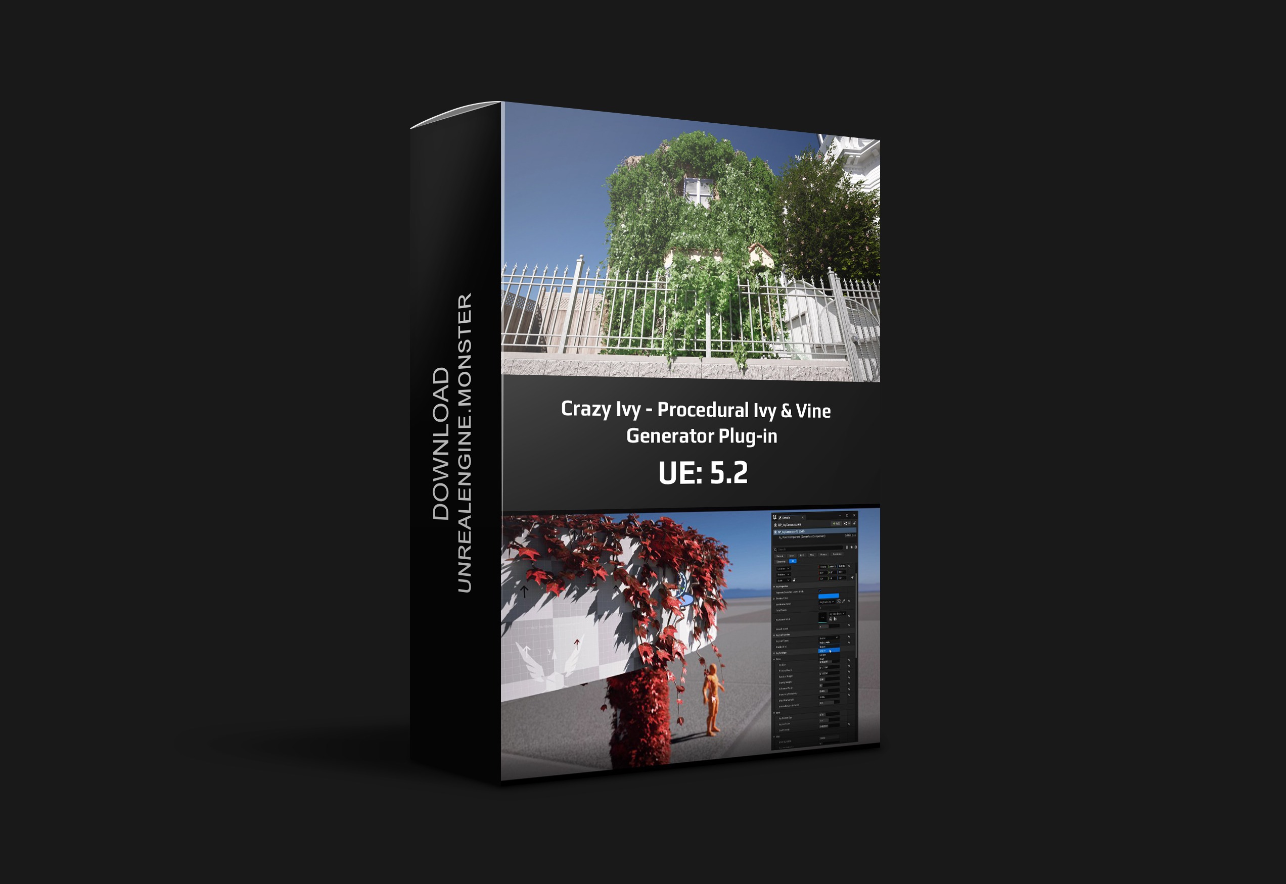 Crazy Ivy - Procedural Ivy & Vine Generator Plug-in - Auto Grow Plants In Editor (5.2)